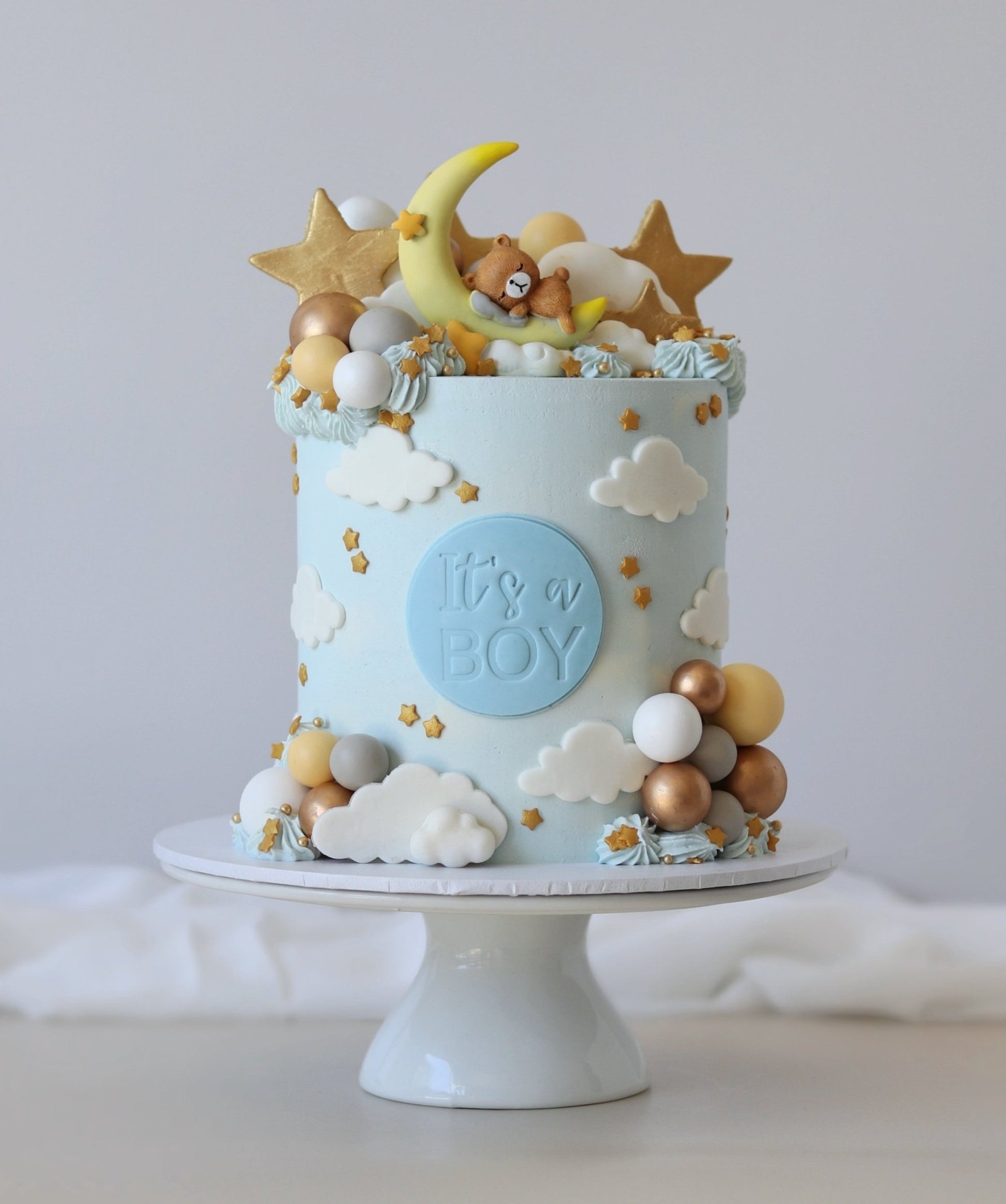 Baby Shower Moon Bear Cake – Bel Bear Bakes